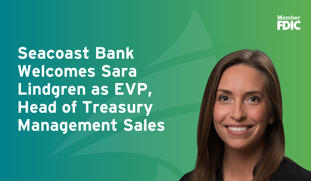Sara Lindgren Named EVP, Head of Treasury Management Sales